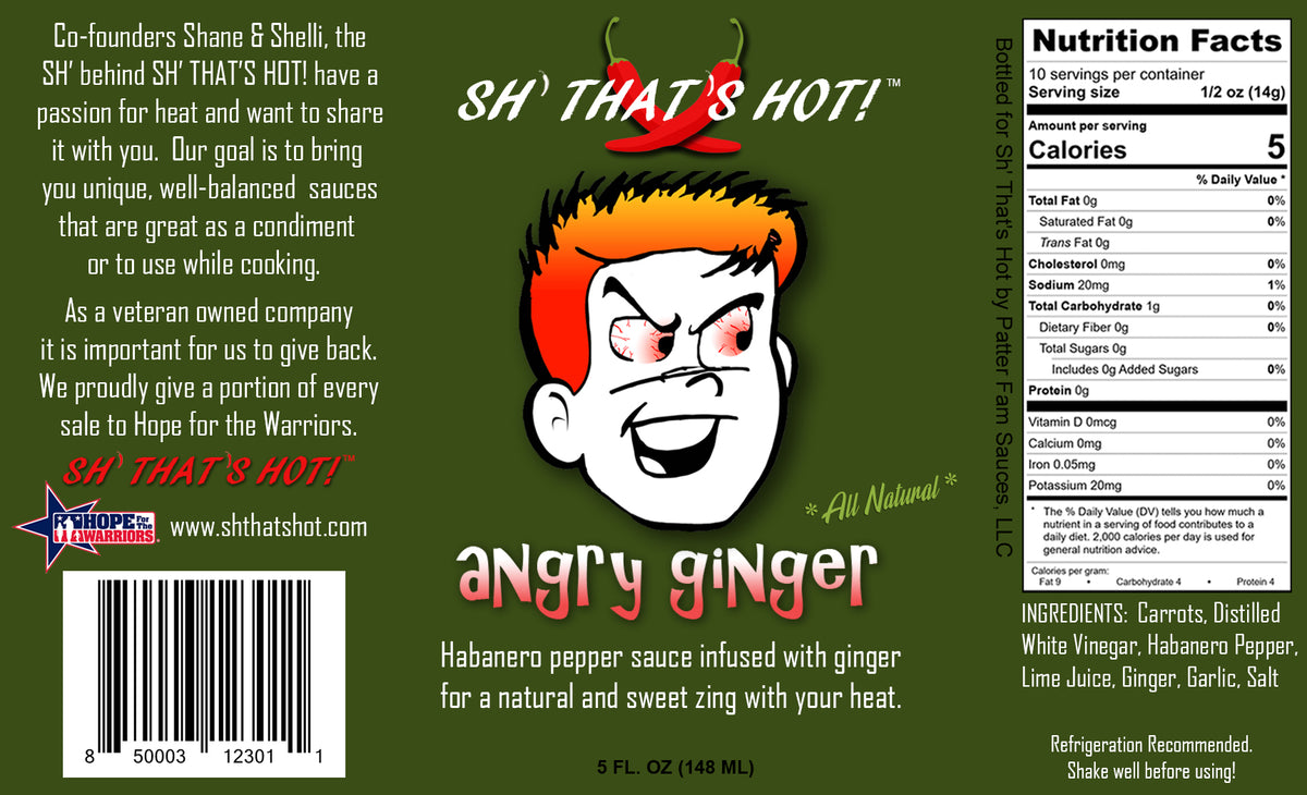 Angry Ginger hot sauce – SH' THAT'S HOT!